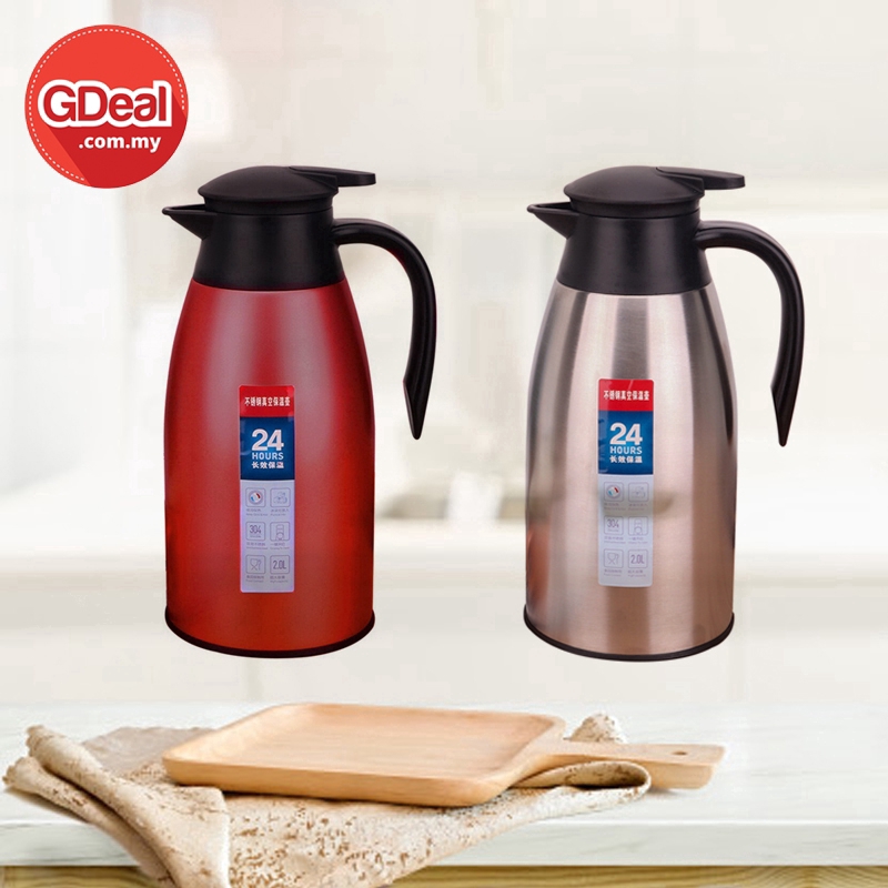 Gdeal 304 Stainless Steel Vacuum Insulation Pot Home Thermos Bottle European Coffee Pot 2L ...