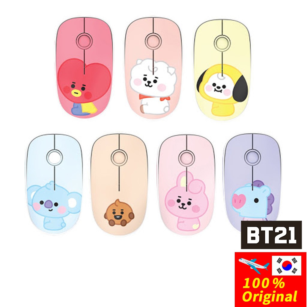 ROYCHE BT21 Wireless Silent Mouse Baby Version BTS CHIMMY COOKY KOYA ...