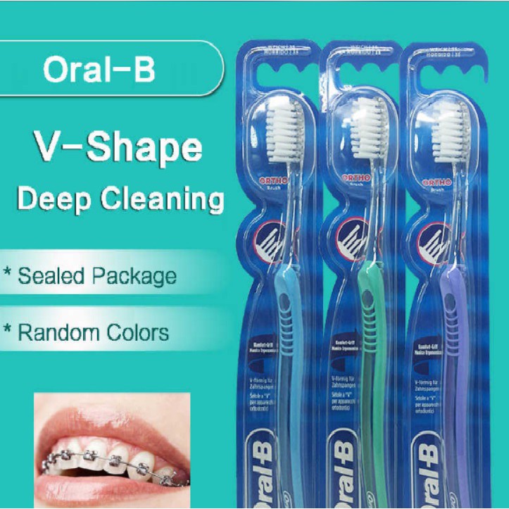 ORAL-B V SHAPE ORTHODONTIC TOOTHBRUSH BRACES ORAL B V型 正畸 软毛 牙刷 ...