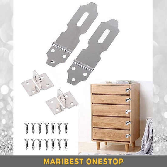 Cabinet Drawer Door Hasp Lock Padlock Latch Clasp Staple for Safety ...