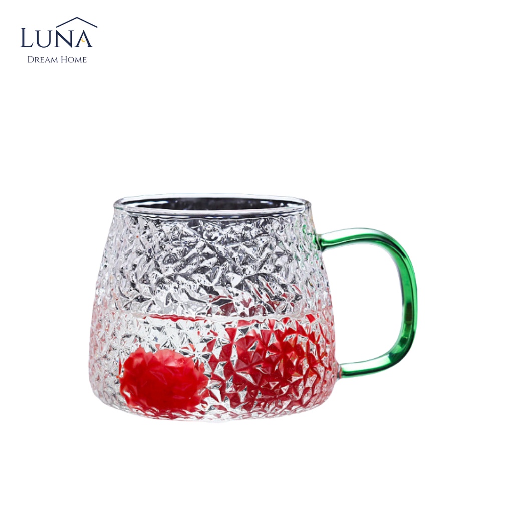 LUNA [Mosaic Glassware] Ins Style Modern Transparent Mosaic Tea Glass ...