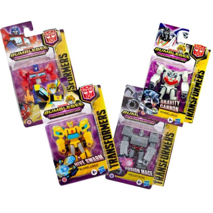 Transformers Cyberverse Adventures Scout Mini Figures (Wheeljack + Megatron + Optimus Prime ...