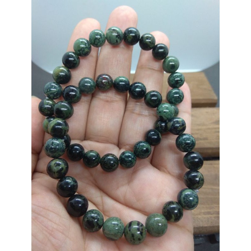 Rhyolite Kambaba Jasper / Galaxy Stone / Crocodile Jasper 孔雀眼石 / 绿豹皮 ...