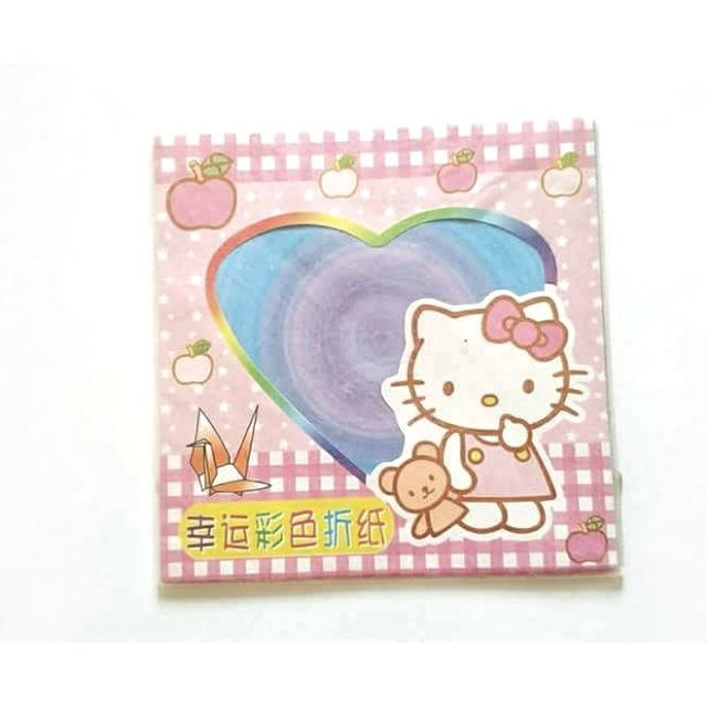 Hello Kitty Origami Square Folding Paper Coloured Paper Craft Art Paper ...