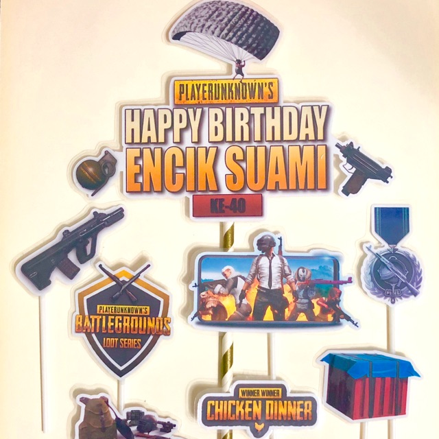 PUBG cake topper set of 6/8 | Shopee Malaysia