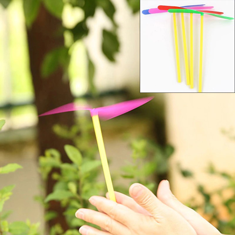 5 Pcs/Lot Novelty Plastic Bamboo Dragonfly Propeller Toys For Children ...
