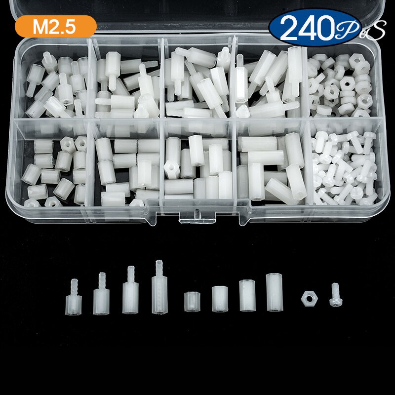 NINDEJIN Nylon Hex Standoff Male Female Standoff Spacer Assortment Kit ...