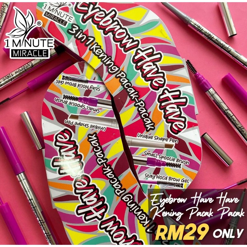 KENING 1MM 🔥1MM EYEBROW HAVE HAVE🔥 EYEBROW 3 in 1🔥CELAK KENING LUKIS ...