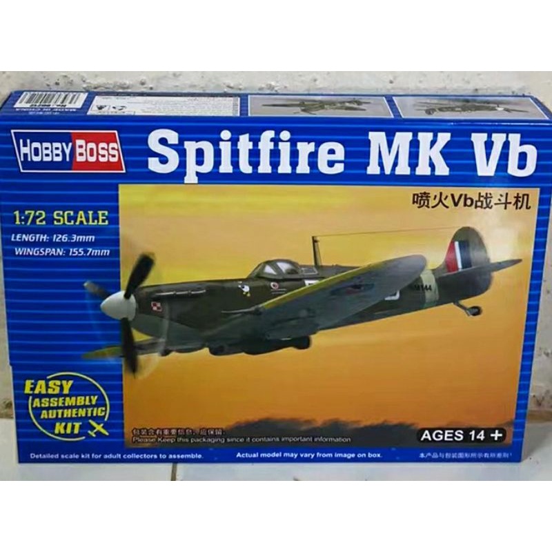 Spitfire Mk Vb Brand Hobby boss 1/72 80213 WWll Legend Aircraft | Shopee Malaysia