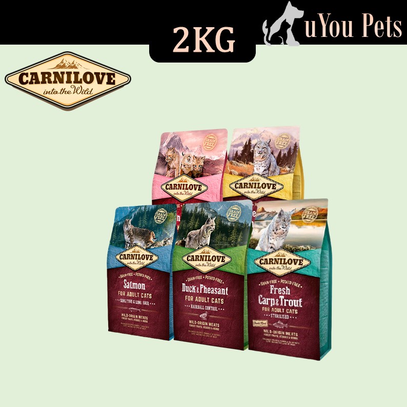 Carnilove Grain Free Cat Dry Food 2kg - Carnilove Salmon / Chicken ...