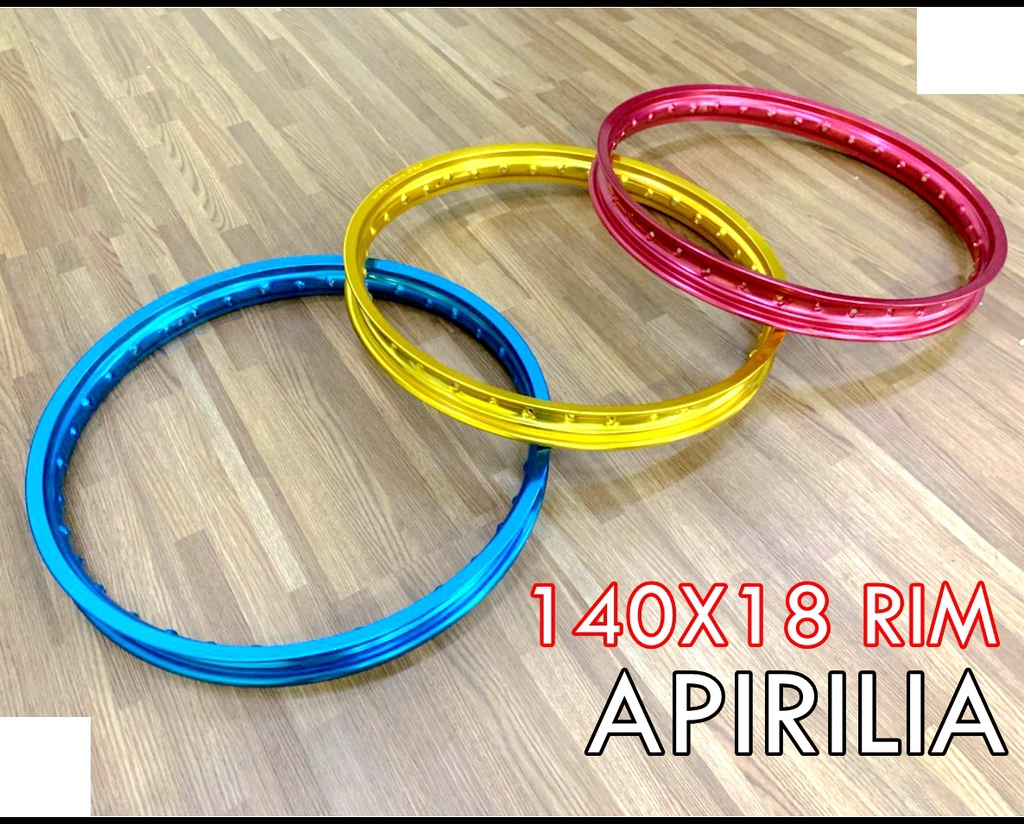 MOTOR ALLOY RIM APRILIA 140X18 / 160X18 GOLD BLUE RED KRISS EX5 LC135 ...
