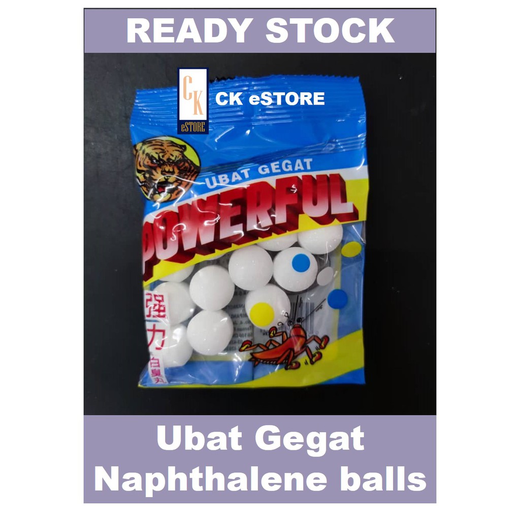 Stok Sedia POWERFUL Ubat Gegat Harimau 80g Bola Naphthalene Anti Kulat ...