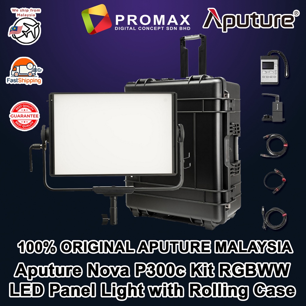 Aputure NOVA P300c kit RGBWW LED Panel with Rolling Case Kit | Shopee ...