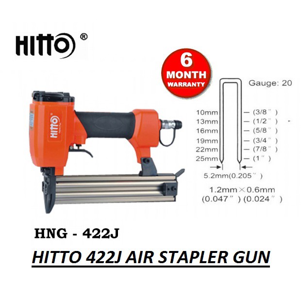 Hitto 422J (20 Gauge) Pneumatic Air Stapler Gun | Shopee Malaysia