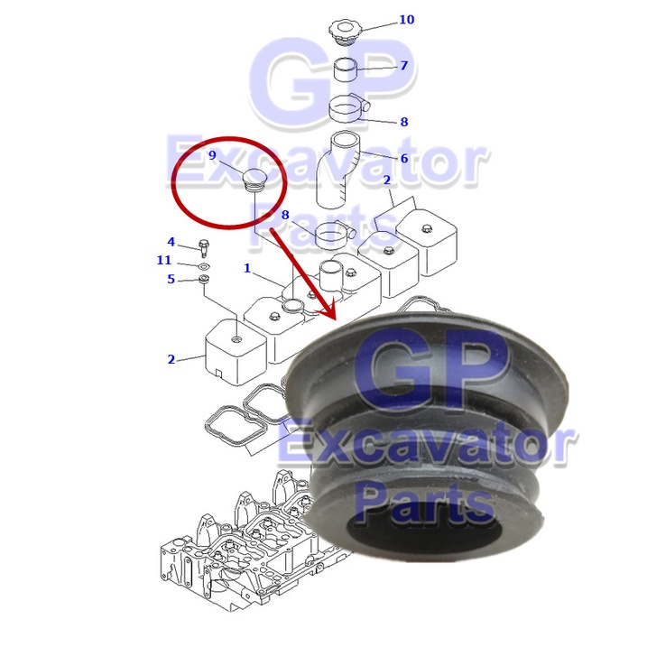 PC130-8 / PC200-7 / PC210-7 / PC220-7 HYDRAULIC EXCAVATOR ENGINE HEAD ...