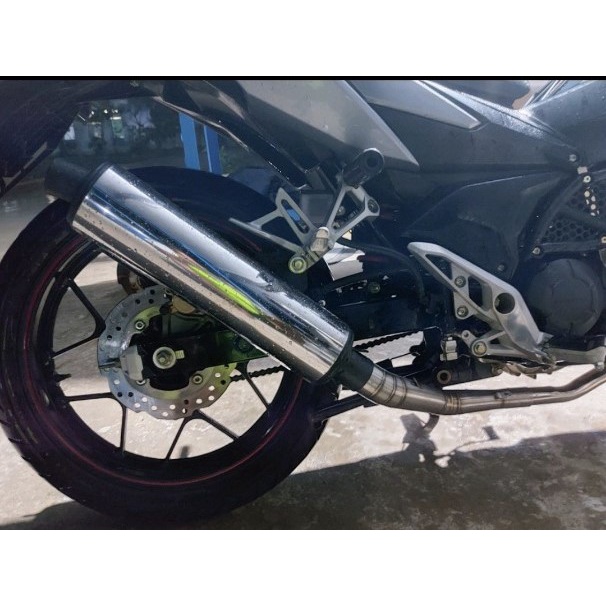 Combo of 2-piece stainless steel exhaust manifold with CBR exhaust can ...