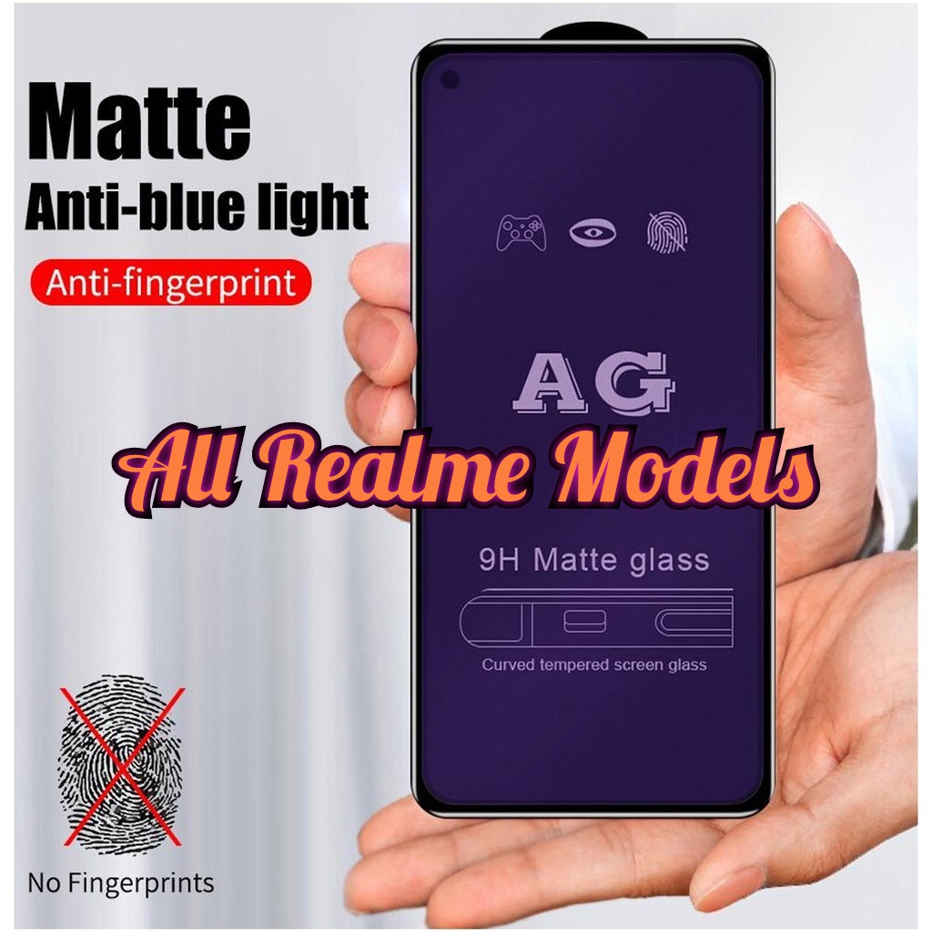 REALME Tempered Glass Matte Anti Blue Light REALME 12X 11X 13 10PRO C67 C65 61 C63 C53 C55 C35 ...