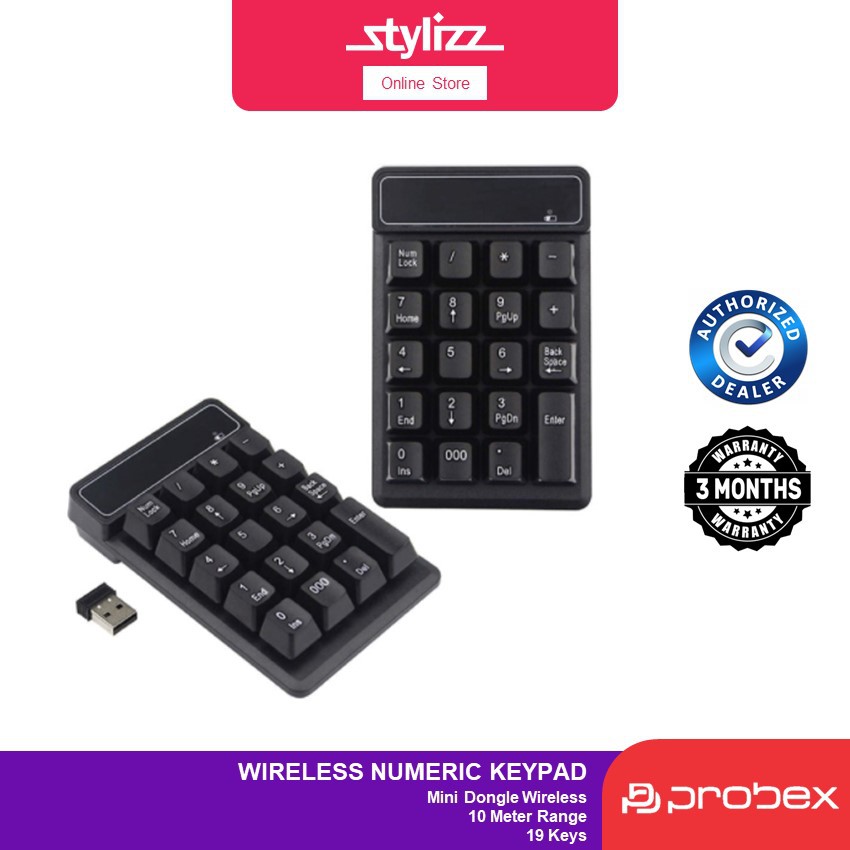 Probex Numeric KeyPad/NumPad Wireless - Wl02 Thick Avt1051042 | Shopee ...