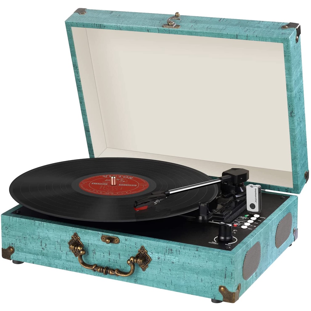 Vinyl Record Player Turntable with Built-in Bluetooth Receiver | Shopee ...