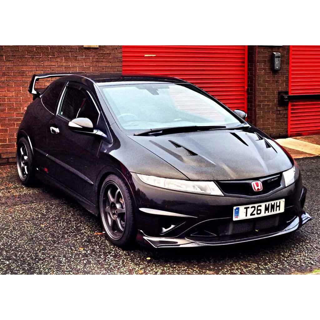 Honda civic FN FN2 DSG Carbon fiber front bonnet bonet hood cover ...