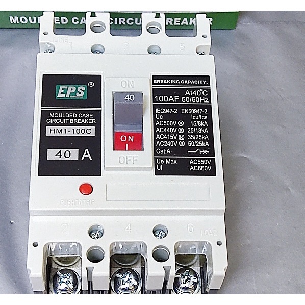 EPS HM1-100C 3 POLE 25KA MCCB EPS HM1-225L 3 POLE 25KA MCCB | Shopee ...
