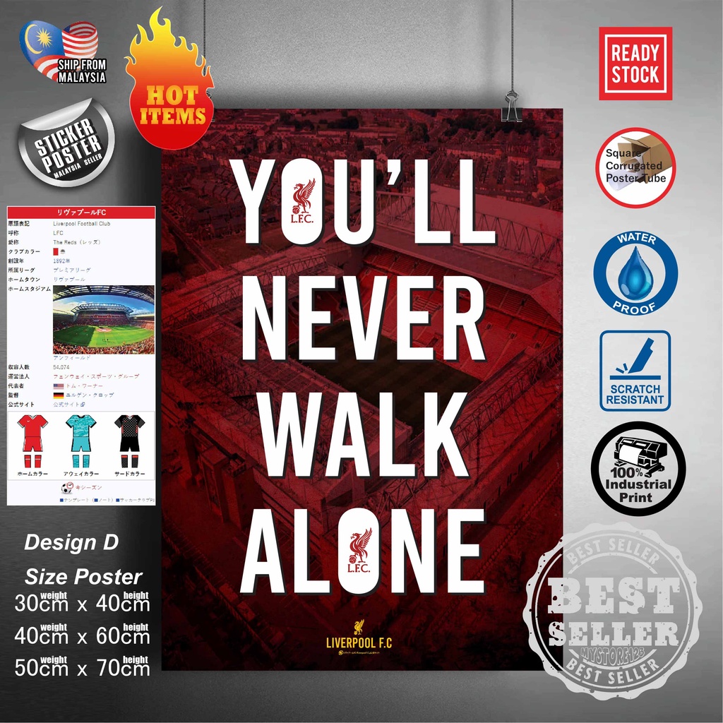（READY STOCK)This Is Anfield FC | Liverpool FC | Football poster | wall ...