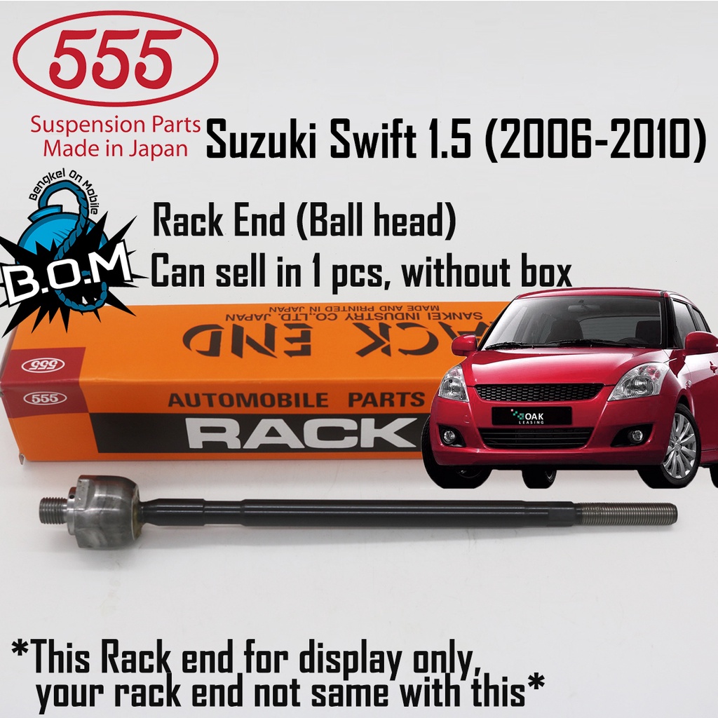 [555 Made in Japan] Rack End, Steering Rack, Suzuki Swift 1.5 (2006 ...
