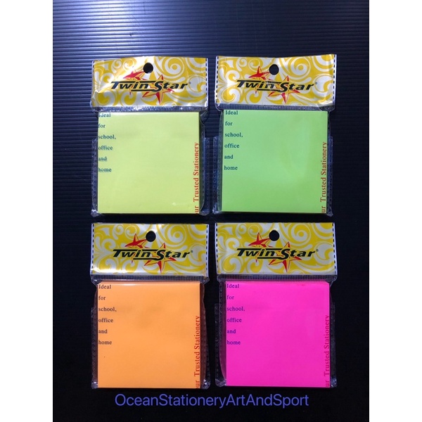 TwinStar Stick On Note Cyber Color 75mm x 75mm 便利贴纸 | Shopee Malaysia
