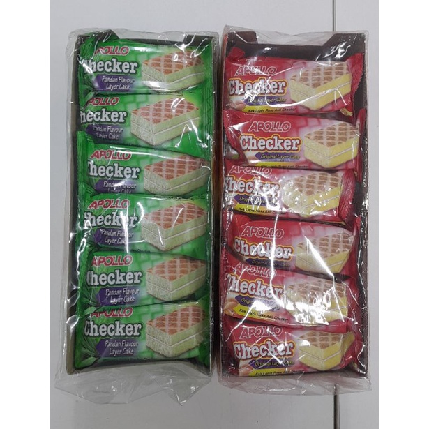 APOLLO CHECKER LAYER CAKE ORIGINAL / PANDAN FLAVOUR (18G X 24 PCS ...