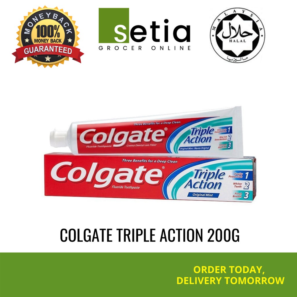 COLGATE TRIPLE ACTION 200G | Shopee Malaysia