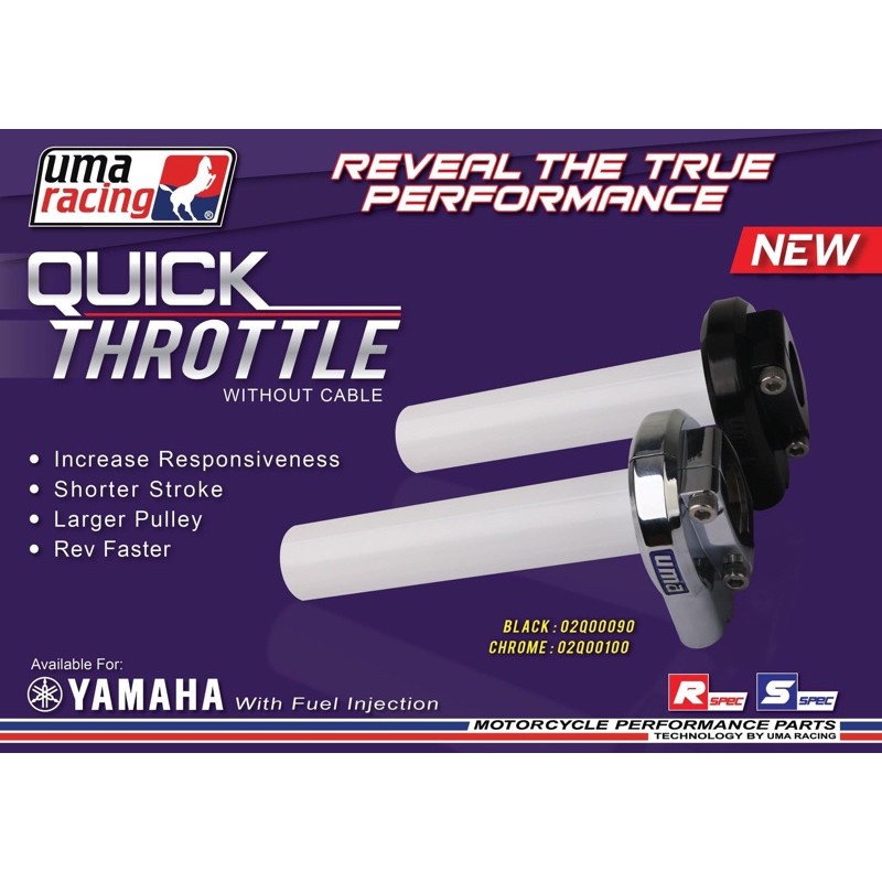 UMA RACING Y15ZR QUICK THROTTLE / FAST THROTTLE (BLACK) | Shopee Malaysia