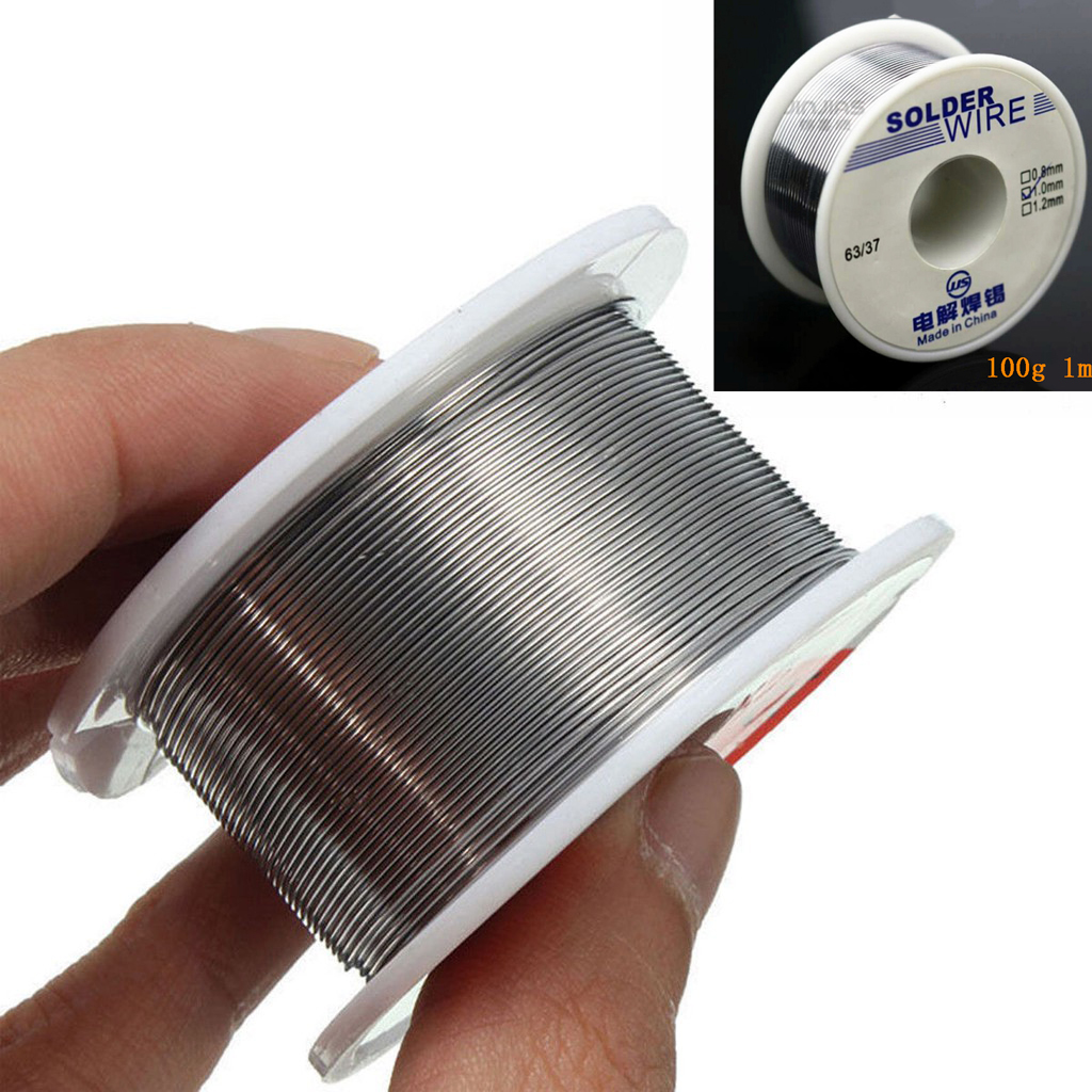 100G 1.0MM Soldering Wire Lead Solder Lead Free Rosin Core Flux Tin ...