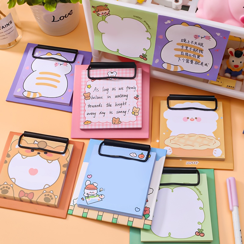 30 Sheets Lovely Cartoon Note Paper Student Portable Mini Memo Pad with ...