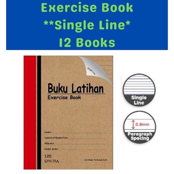 [12 Books] Spectra Primary School Exercise Book Buku Latihan Single ...