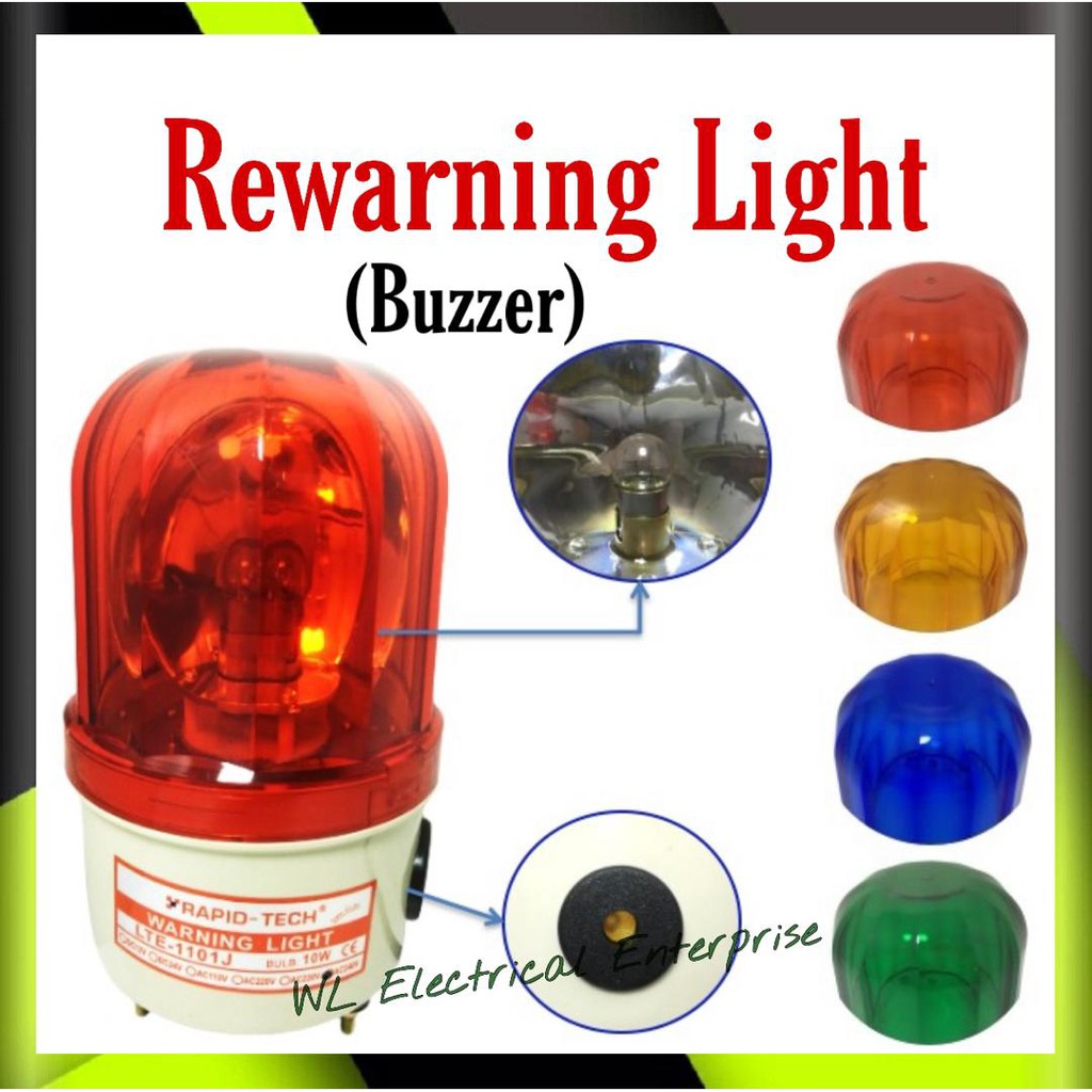 #Car Revolving Warning Light Traffic Round Flashlight blinker c/w Buzzer | Shopee Malaysia