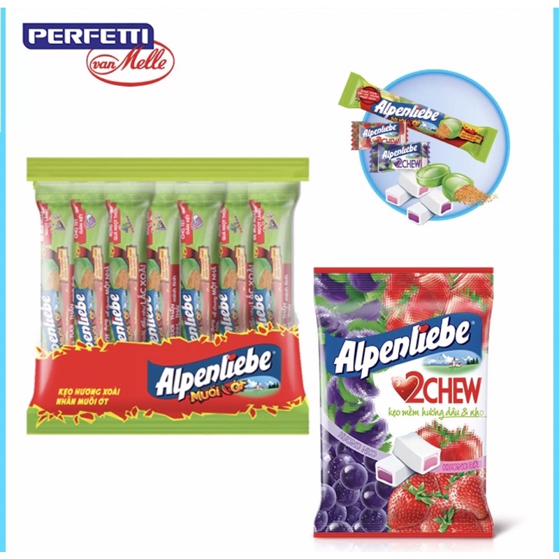 Combo Alpenliebe Mango Flavored Candy with Salt and Chili Filling (pack ...