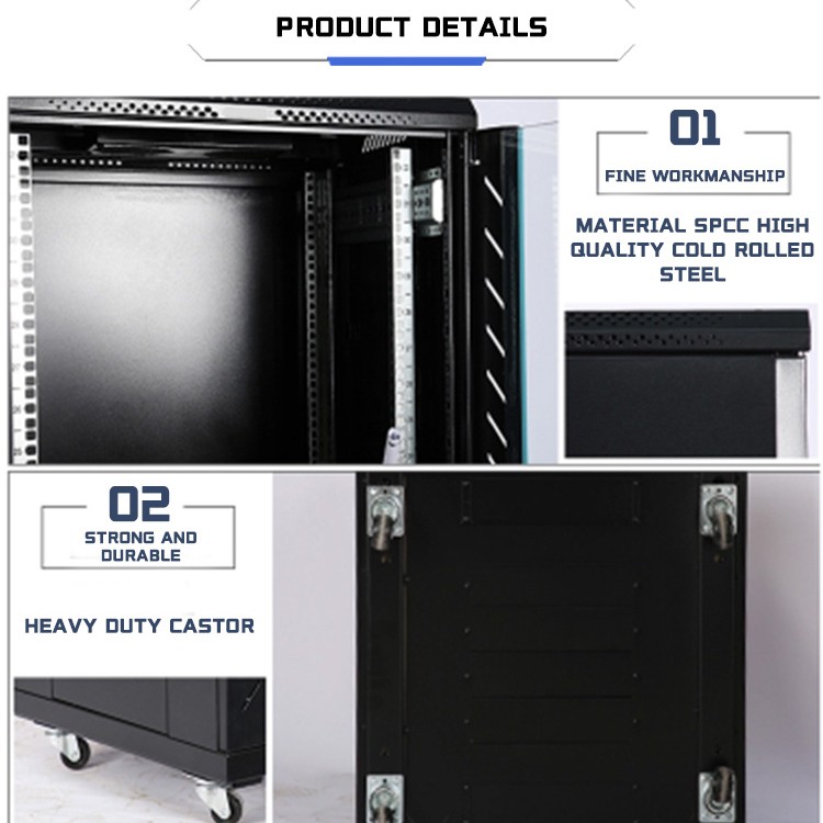 24U 600*600*1200 Server Rack Network Cabinet Sound Proof Fire Proof Fan Ventilation Cooling Rack ...