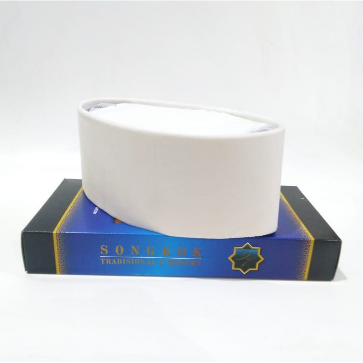 White Songkok Cap, White Kopiah Cap, White Songkok Smoothbeludru ...