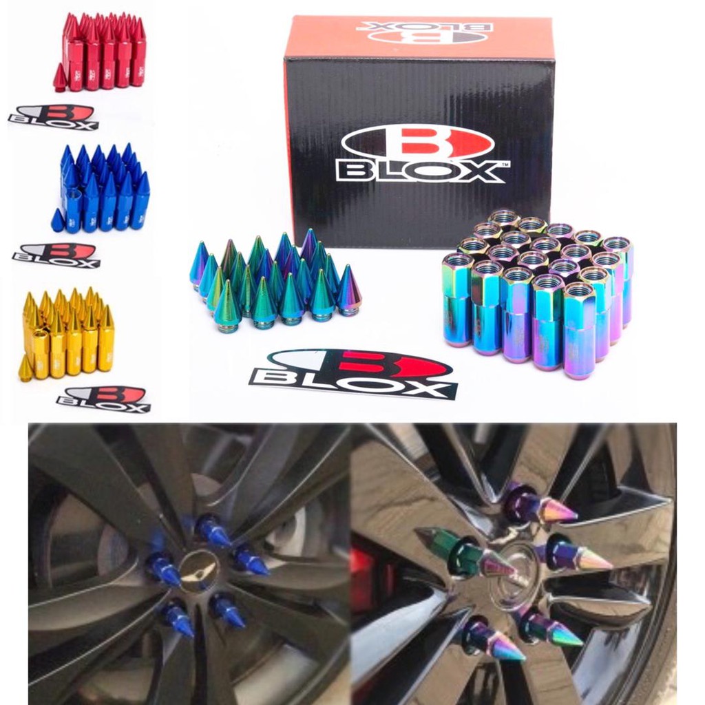 Blox Nut Wheel Spike Lug Tire ALLOY Nut M12x1.5 7075 20 pcs Nut ray ...