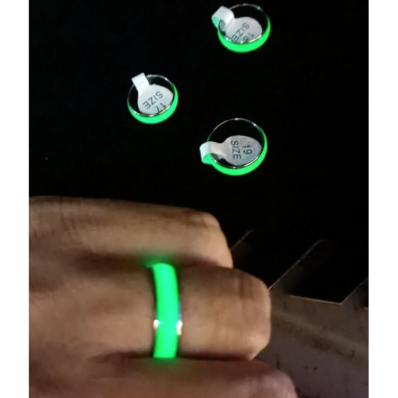 RINGS GLOW IN THE DARK LUMINOUS RING 超亮夜光情侣戒指 COUPLE CINCIN BERCAHAYA ...
