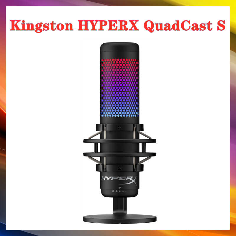 HyperX QuadCast S USB Condenser Gaming Microphone,Full-featured ...