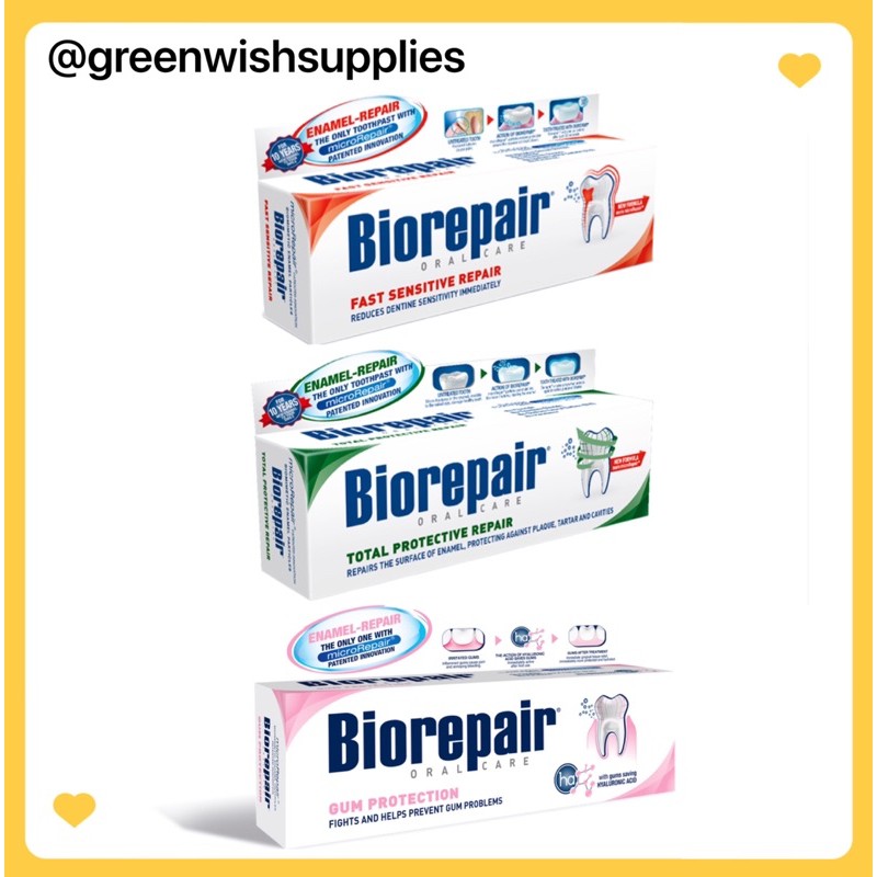BIOREPAIR - Toothpaste, Fast Sensitive Repair, Total Protective Repair ...