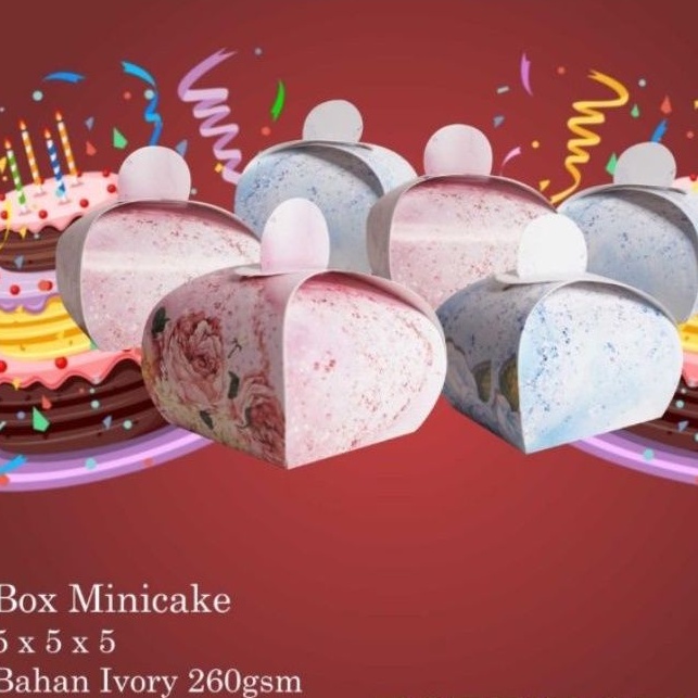 10 pcs Mini Cake Box Mini Cake Box 5x5 Cake Box Pink Girl Box Blue Boy ...