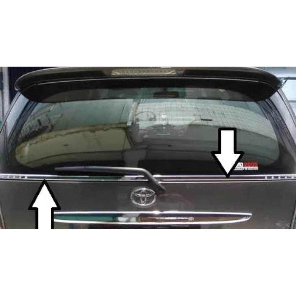 Lis list rear window LUGGAGE toyota innova old 2004 - 2015 CHROME CROME ...
