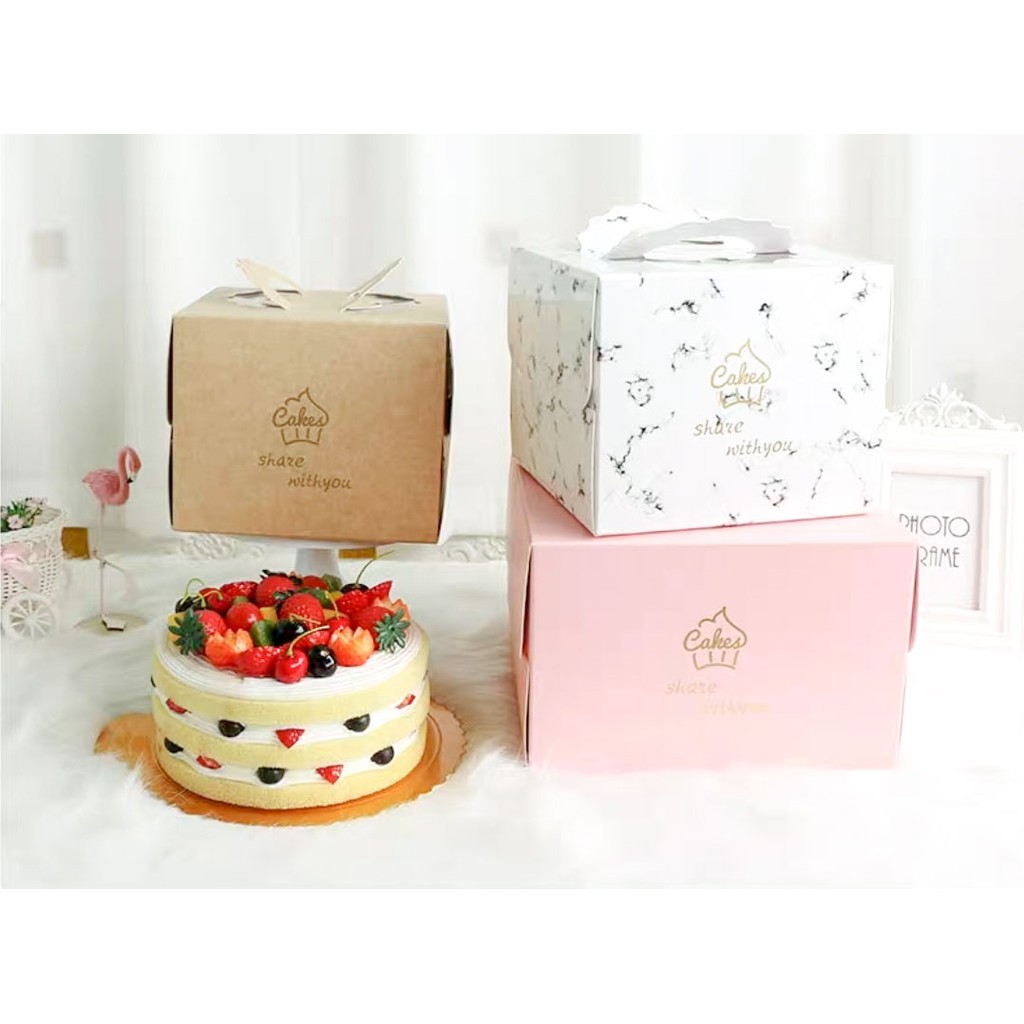 🔥[READY STOCK] MUTLI DESIGN CAKE BOX FREE BASE/ KOTAK KEK 🔥 | Shopee ...