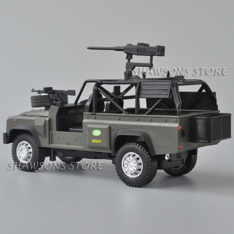 1:32 Scale Diecast Military Model Toys Land Rover Defender Army ...