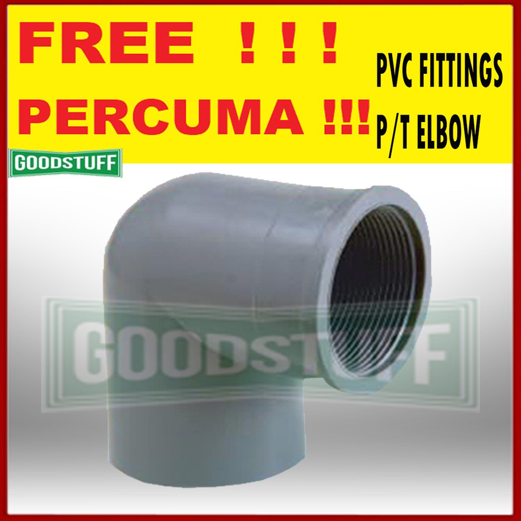 1PCS BBB PVC FITTINGS P/T ELBOW 15MM-50MM | Shopee Malaysia