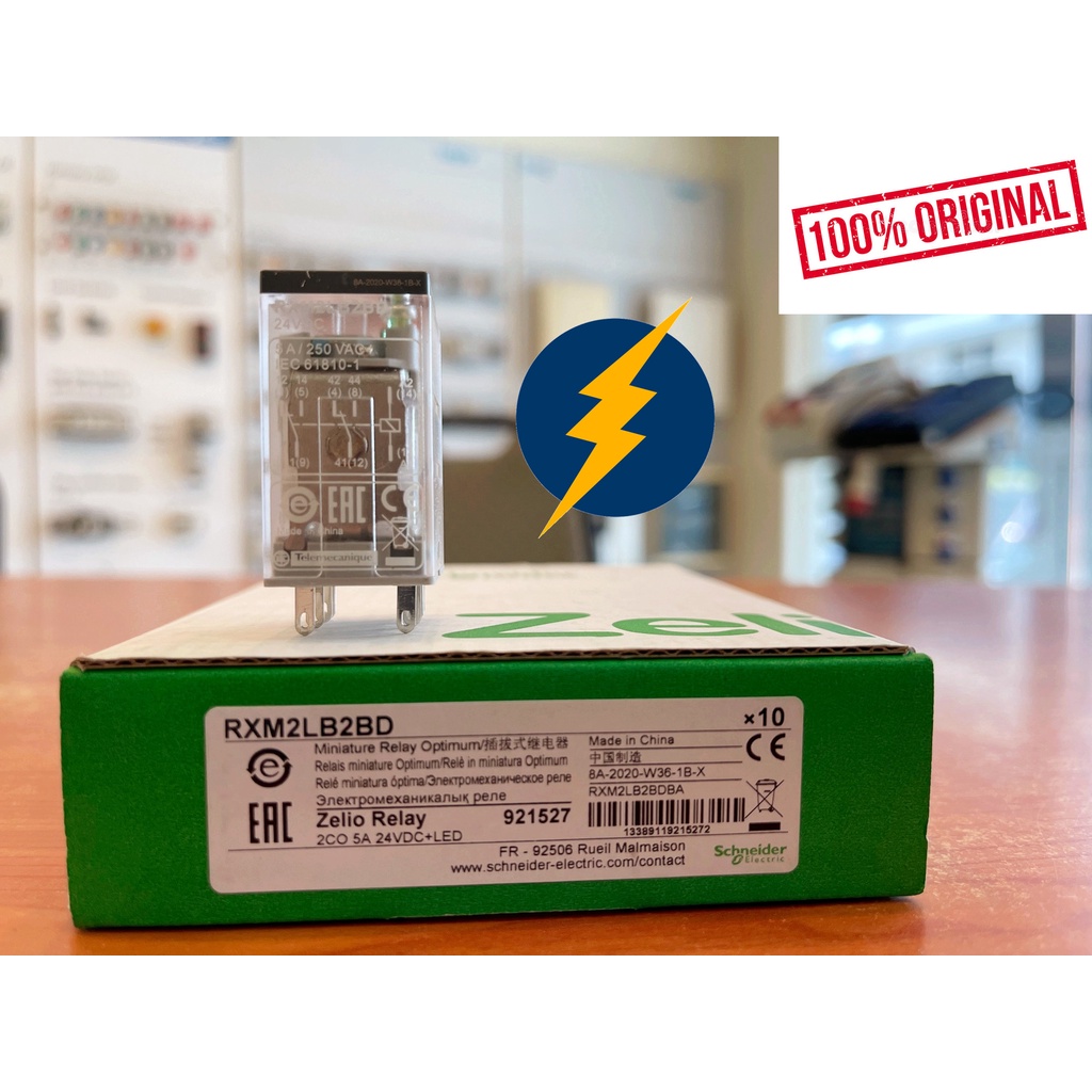 SCHNEIDER RXM relay and socket (8 PINS) RXM2LB2B7 RXM2LB2BD RXM2LB2ED RXM2LB2P7 RXZE1M2C ...