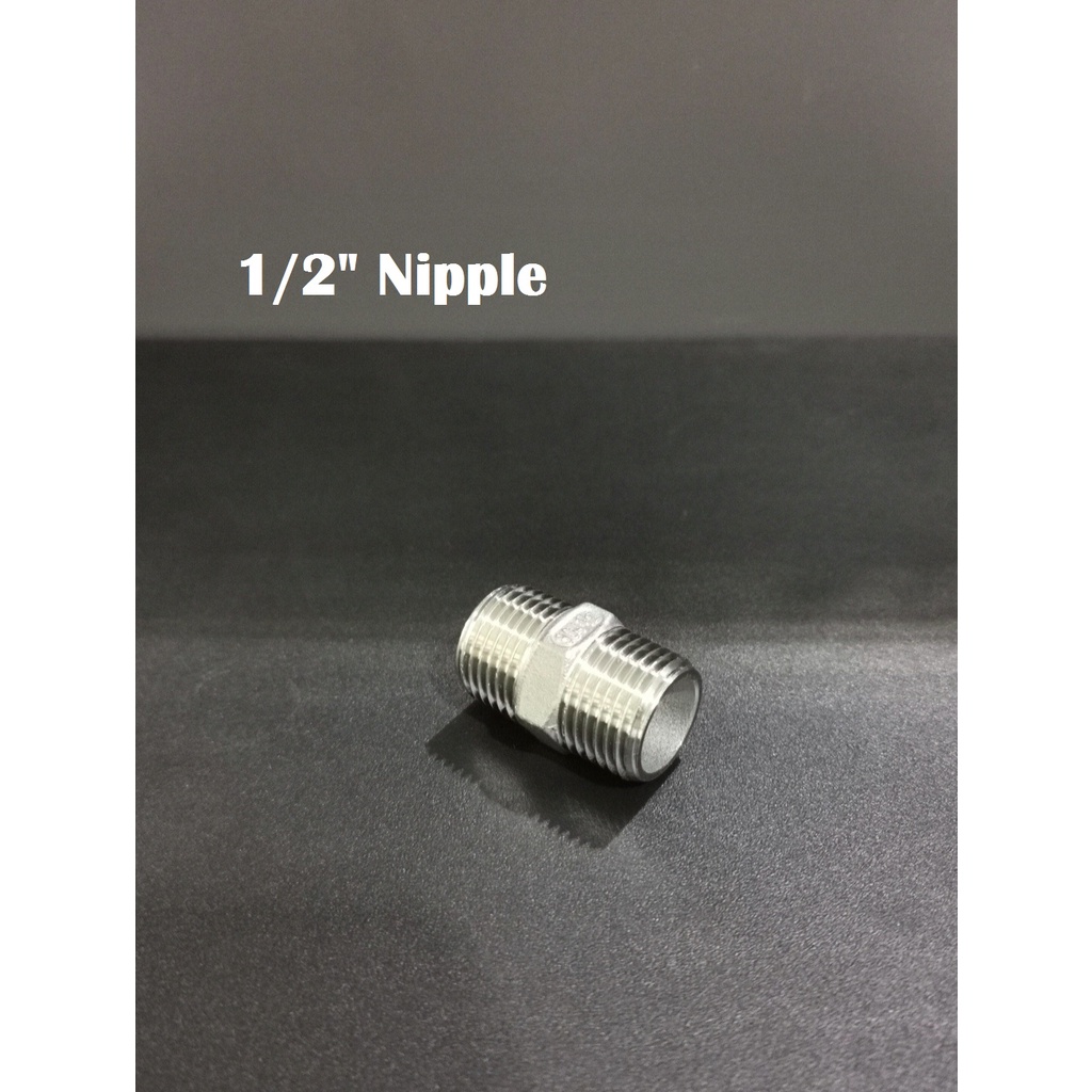 1/2" 3/4" 1" BSPT Stainless Steel SUS304 Tee Elbow Socket Nipple Bush Cap Plug Union Lock Nut ...