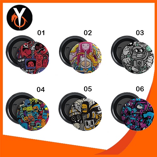 (DA01) Doodle Art - Button Badge - READY STOCK - 58mm | Shopee Malaysia